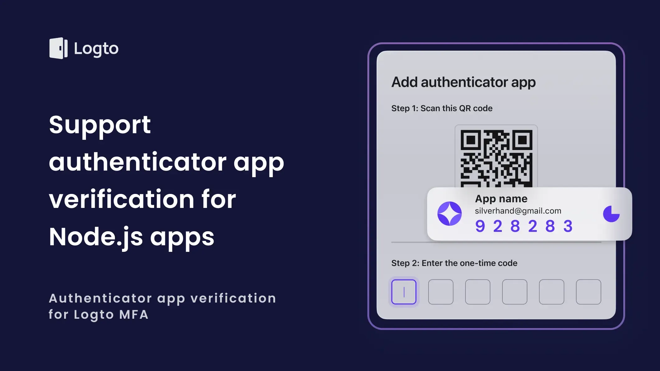 Support Authenticator App Verification For Your Nodejs App · Logto Blog