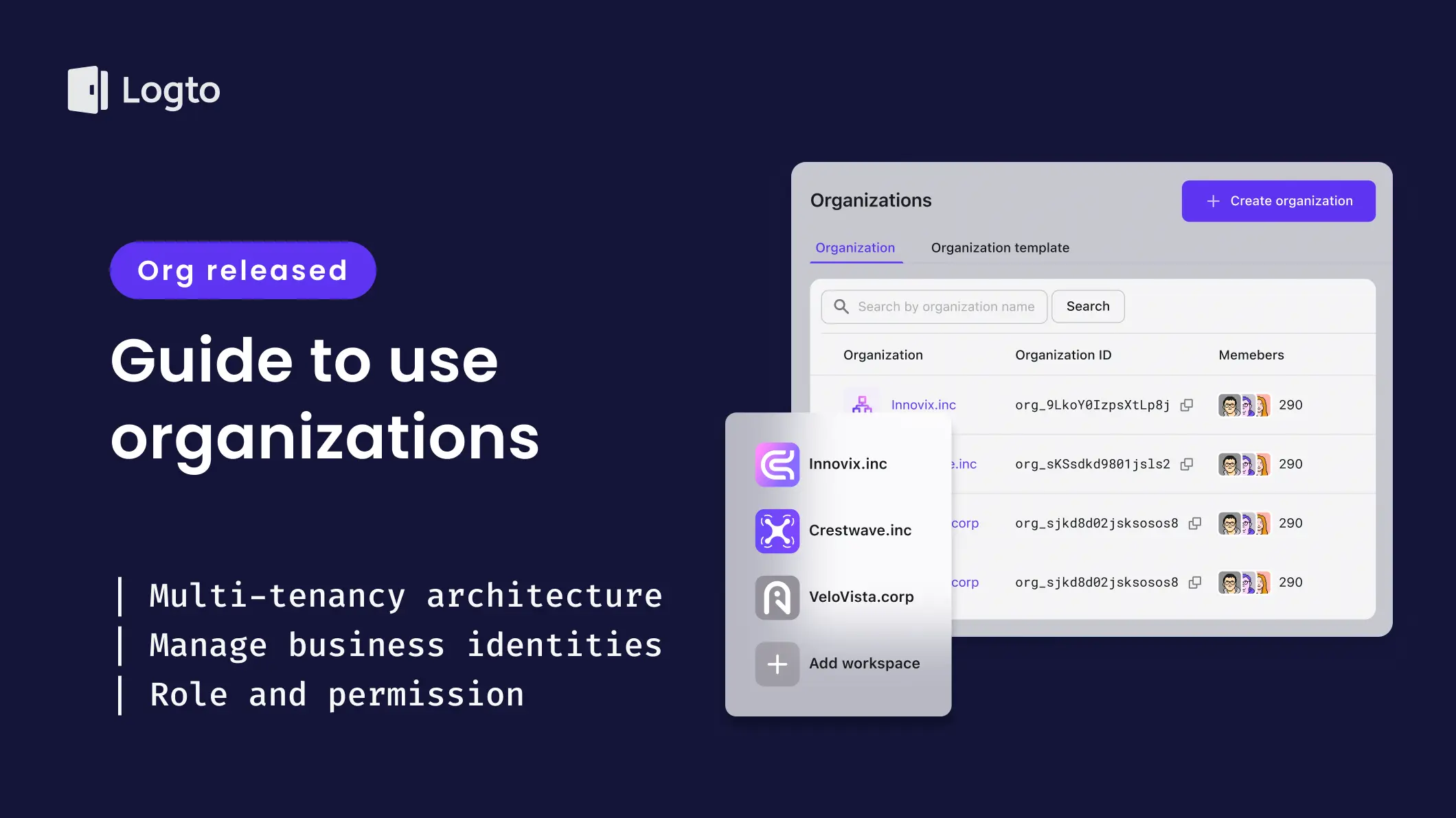 An easy guide to begin with Logto organizations - for building a multi-tenant app · Logto blog